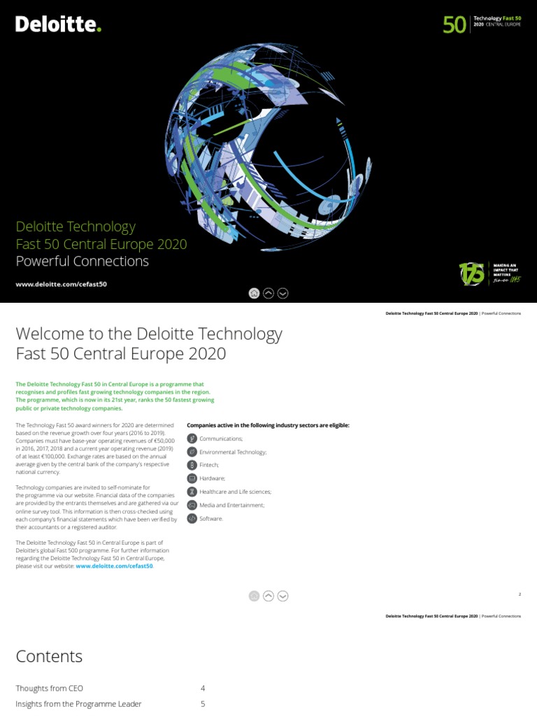 Deloitte Technology Fast 50 Central Europe 2020: Powerful Connections ...