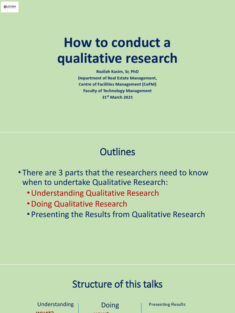 How To Conduct A Qualitative Research | PDF | Case Study | Ethnography