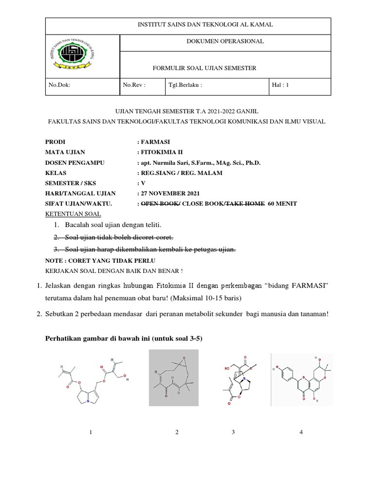 Uts Fitokimia II | PDF
