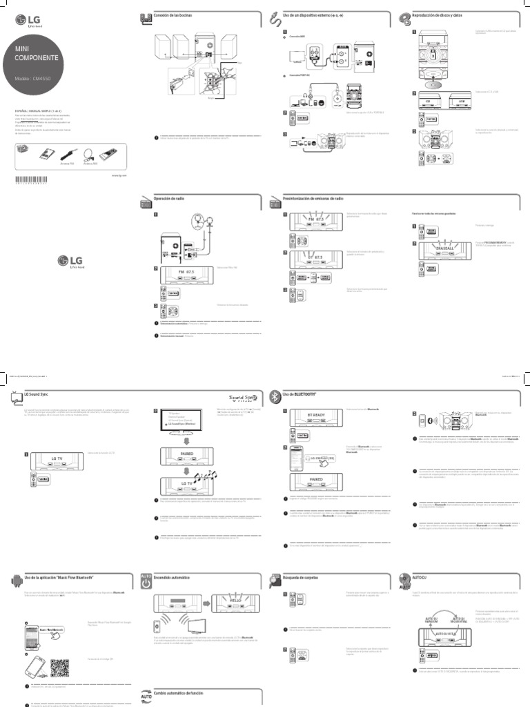 CM4550-LG Mini Hifi System | PDF | Disco compacto | Bluetooth