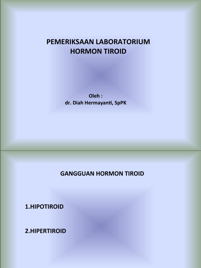 Lab Tiroid | PDF | Thyroid | Thyroid Stimulating Hormone