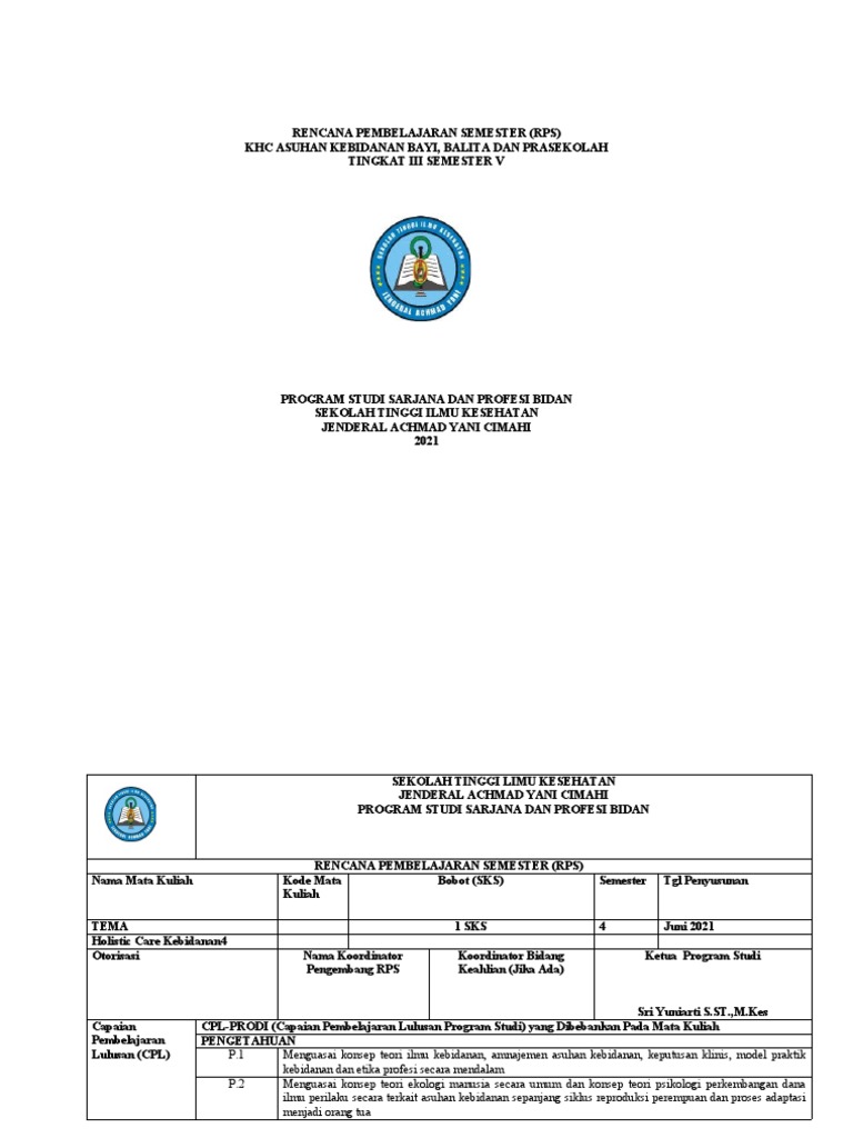 RPS Holistic Care Bayi, Balita - EDIT | PDF