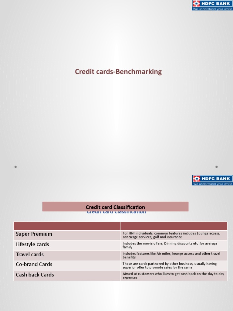 Credit Card Benchmarking Overview | PDF | Airport Lounge | Credit Card