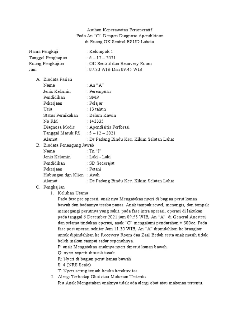 Askep Apendisitis | PDF