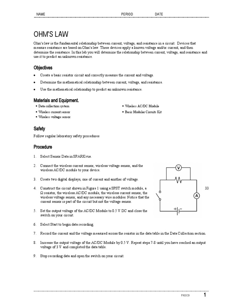 Ohms Law S | PDF | Electrical Resistance And Conductance | Electrical ...