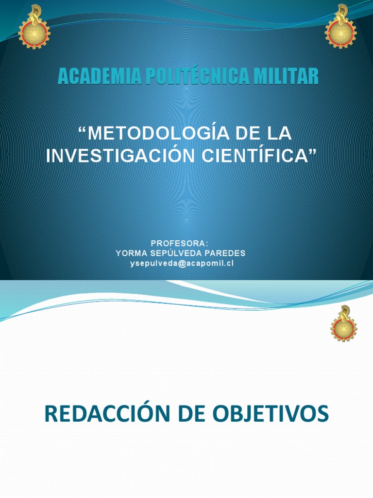 PPT12 Metodologia REDACCIÓN DE OBJETIVOS | PDF | Aprendizaje | Rifle