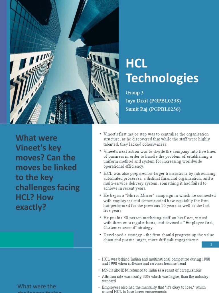 HCL Technologies: Vineet's Leadership Moves | PDF | Competitive ...