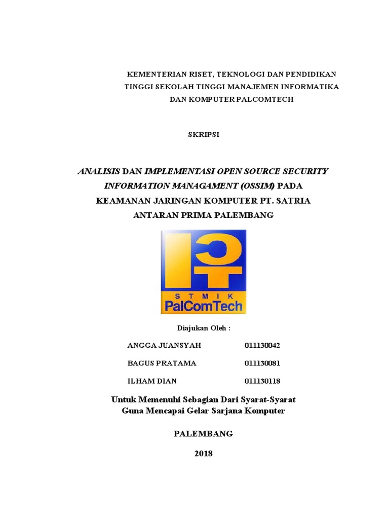 Analisis Dan Implementasi Open Source Security Information Managament ...