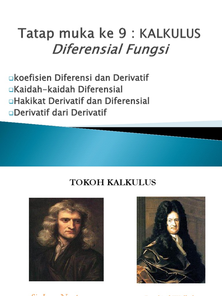 Kalkulus Derivatif | PDF | Metode & Bahan Ajar