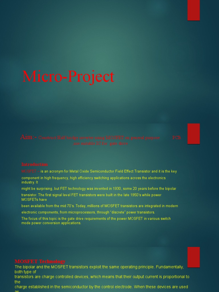 FPE Micro-Project | PDF | Mosfet | Field Effect Transistor