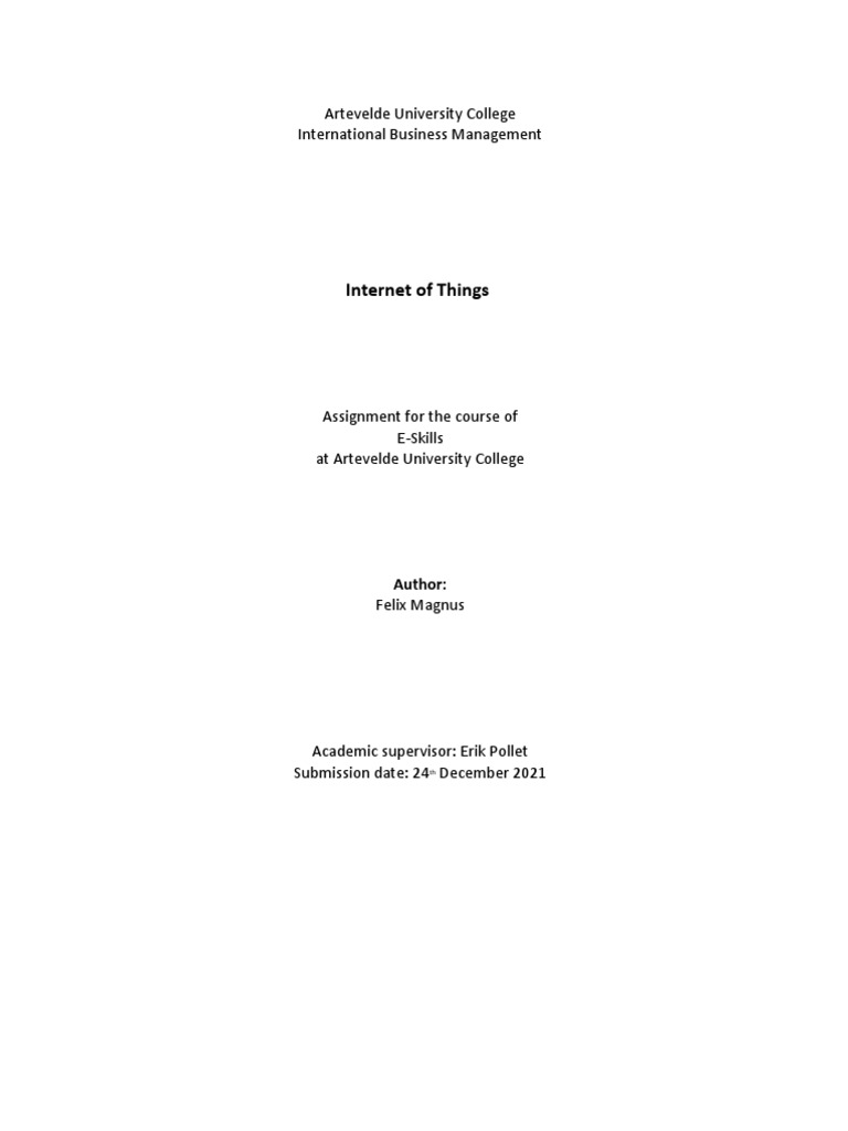 Iot Report | PDF | Internet Of Things | Automation