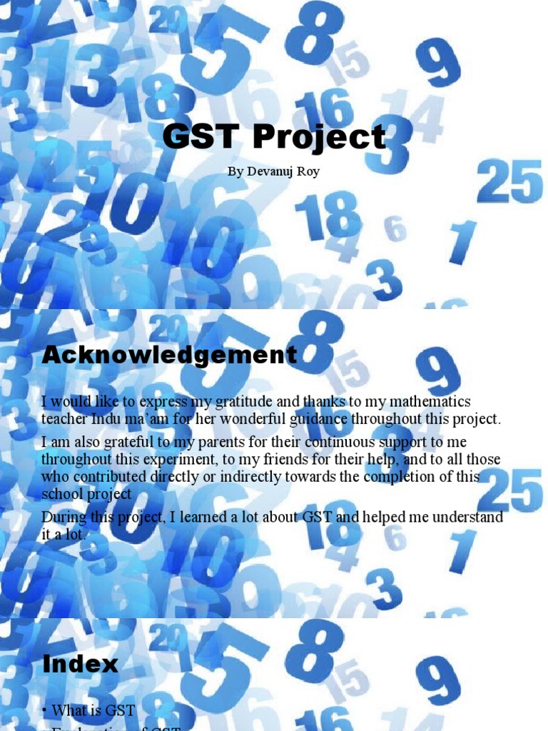 GST Project: by Devanuj Roy | PDF | Finance & Money Management
