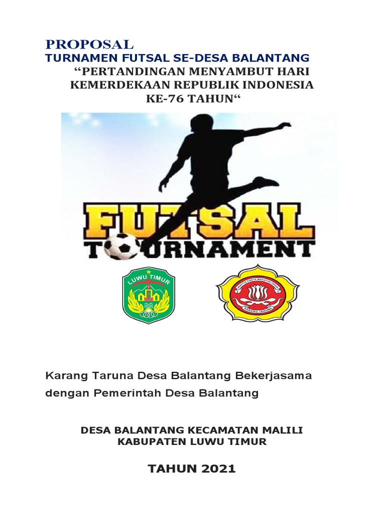 Proposal Futsal KT Balantang 2021 | PDF