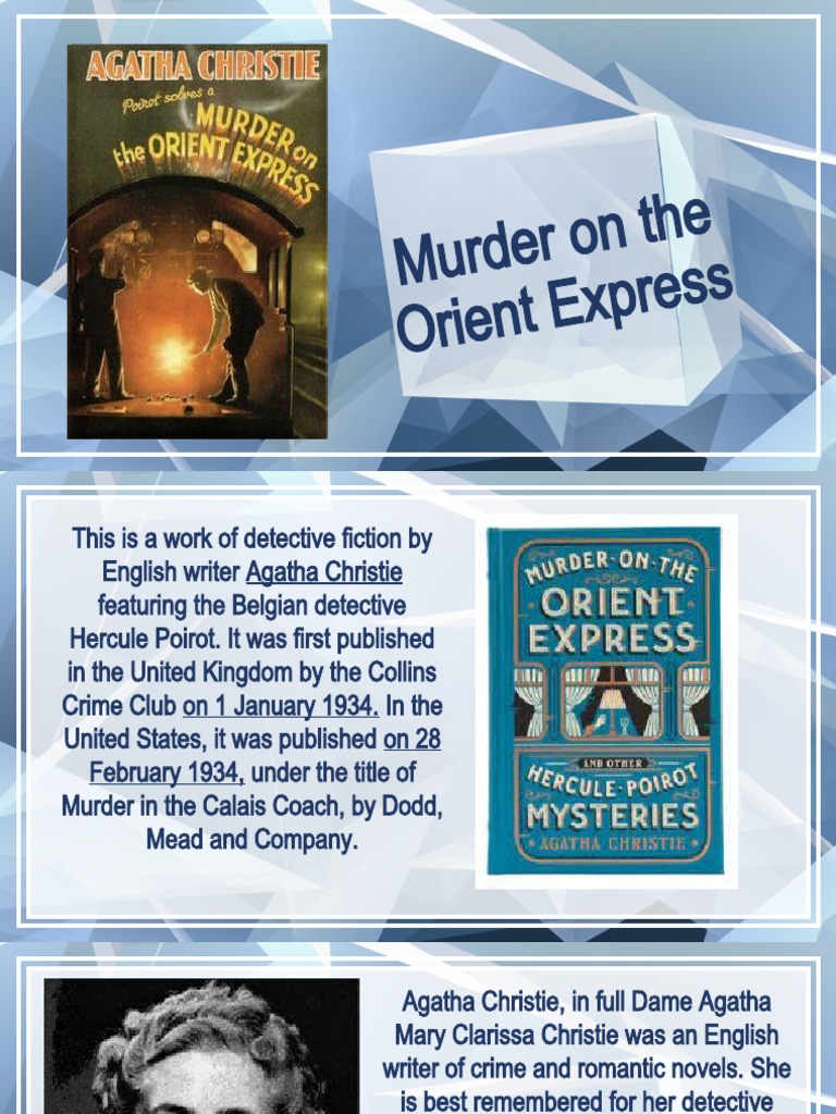 Murder On The Orient Express | PDF | Mystery, Thriller & Crime Fiction ...