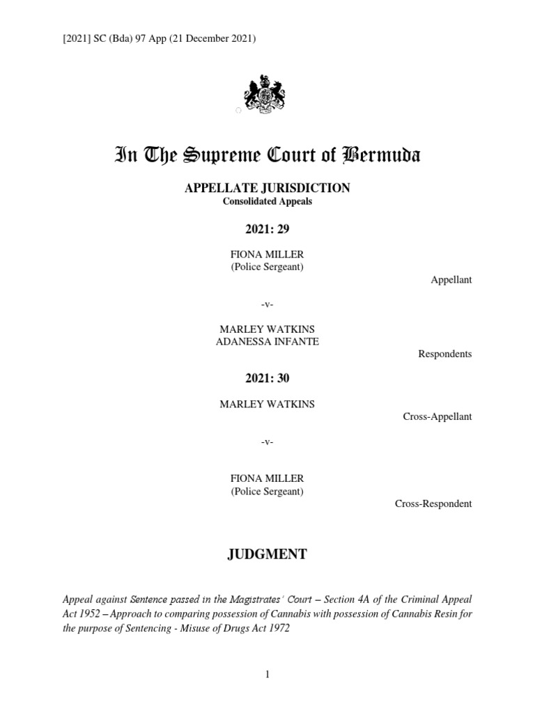 In The Supreme Court of Bermuda: Appellate Jurisdiction | PDF ...