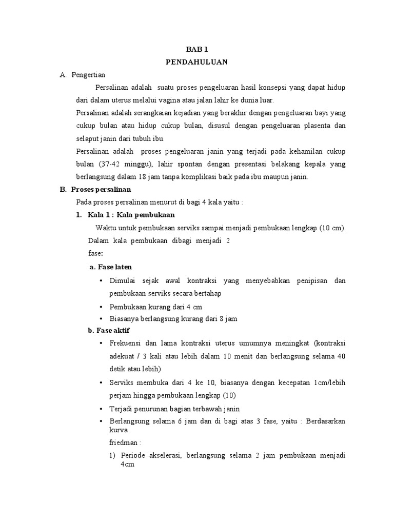 Persalinan Normal: Langkah-Langkah Asuhan Keperawatan | PDF