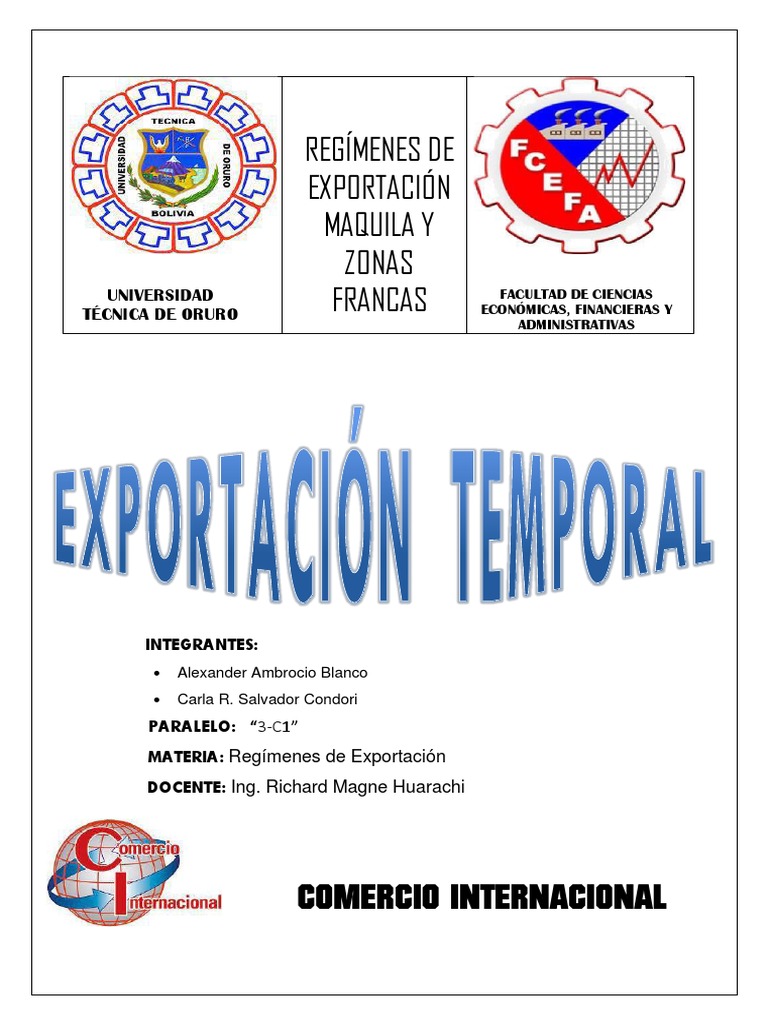 G4 Exportacion Temporal | PDF | aduana | Comercio