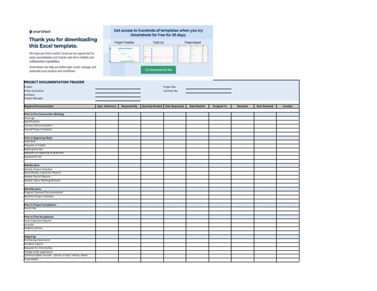 Excel Construction Project Management Templates Construction ...