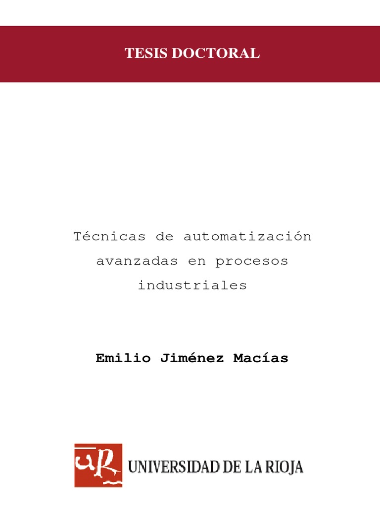 Tesis Doctoral: Técnicas de Automatización Avanzadas en Procesos ...