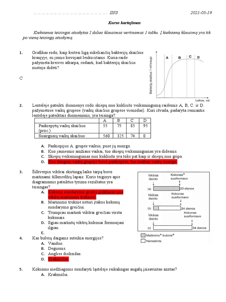 Rytis Bagdanavičius Baigiamasis Kontrolinis Darbas B 2019 | PDF