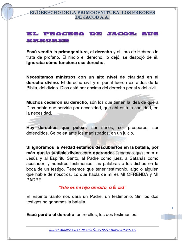 WEB EL DERECHO DE LA PRIMOGENITURA LOS ERRORES DE JACOB A.A.. 17 03 ...