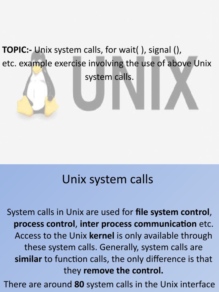 UNIX System Calls | PDF | Computing | Software