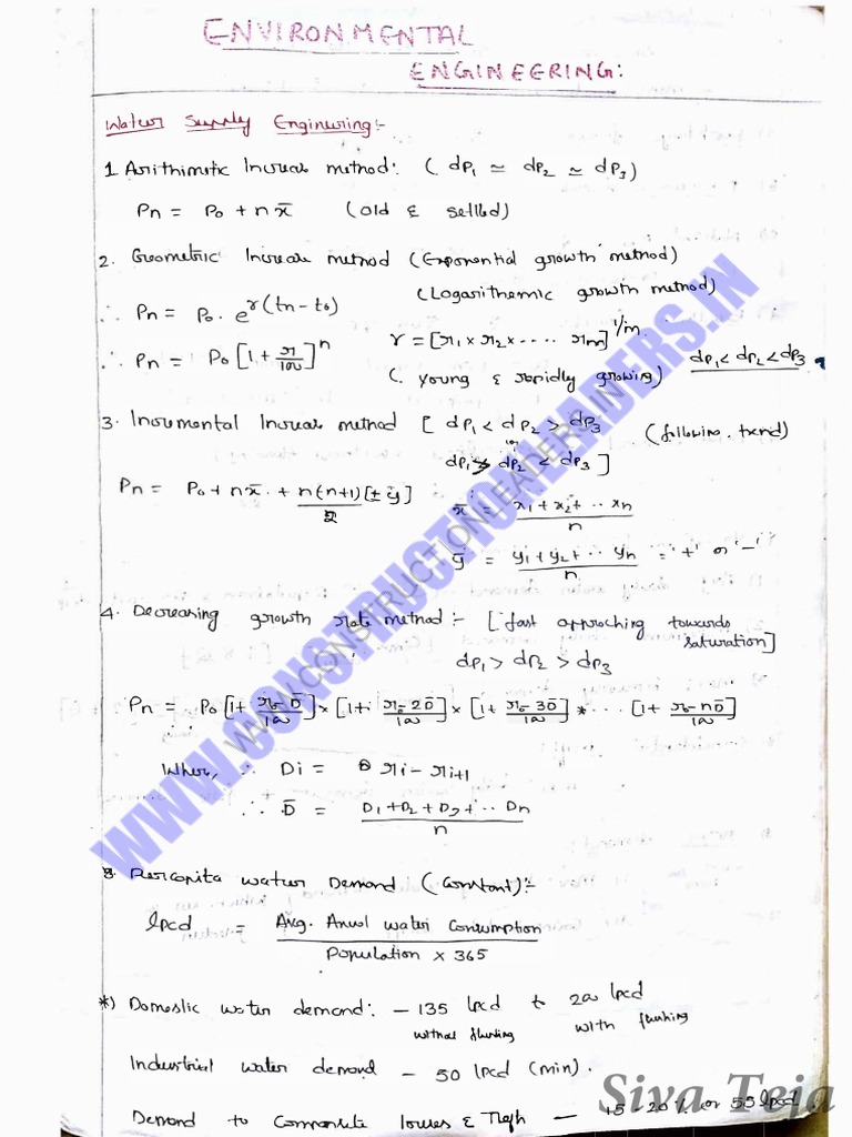 Environmental GATE Short Notes | PDF