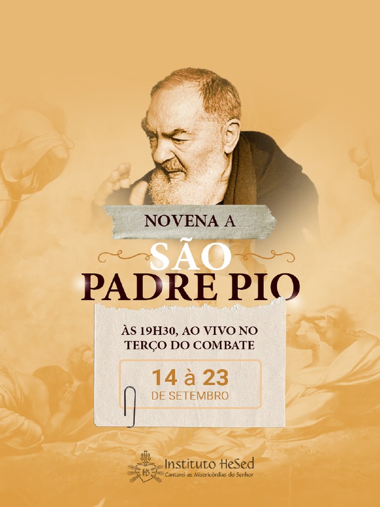 PDF Novena Padre Pio | PDF | Maria, mãe de Jesus | Oração do Senhor