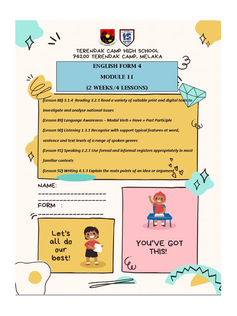 English Form 4: Environmental Lessons | PDF | Verb | Linguistics