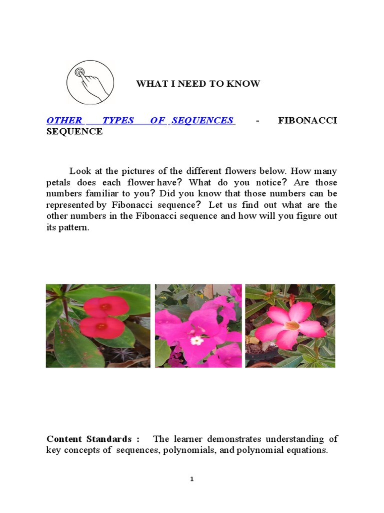 What I Need To Know: Other Types of Sequences | PDF | Numbers | Sequence