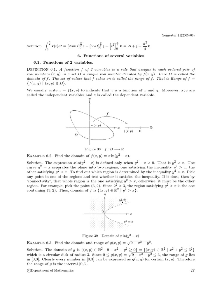 Edited Multivariable Calculus | PDF | Function (Mathematics) | Variable (Mathematics)