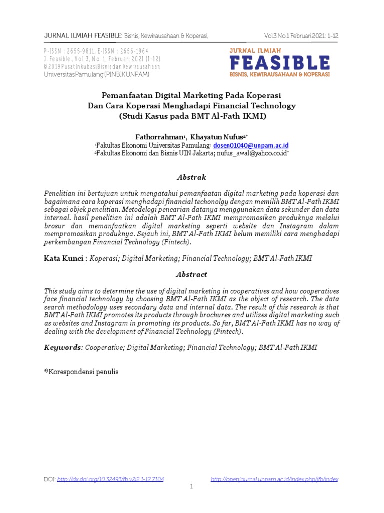 Fathorrahman & Khayatun Nufus (2021) | PDF