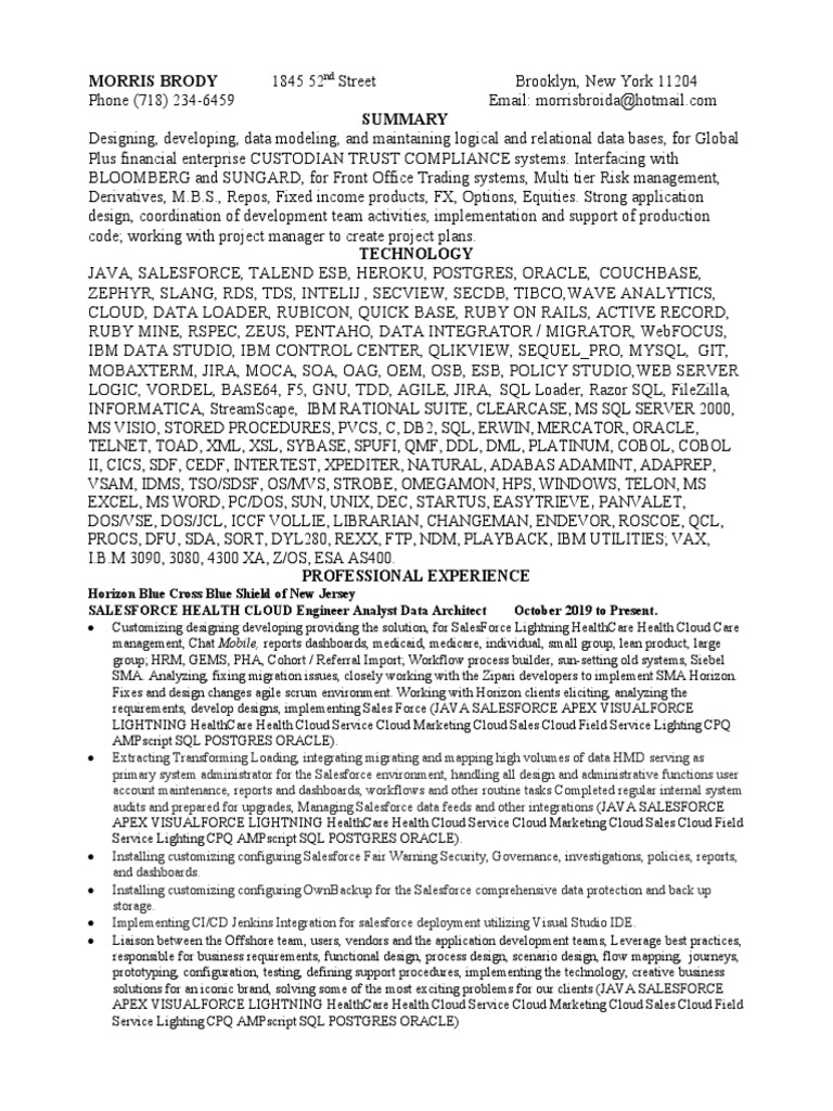 Morris Brody 1845 52: Technology | PDF | Databases | Cloud Computing