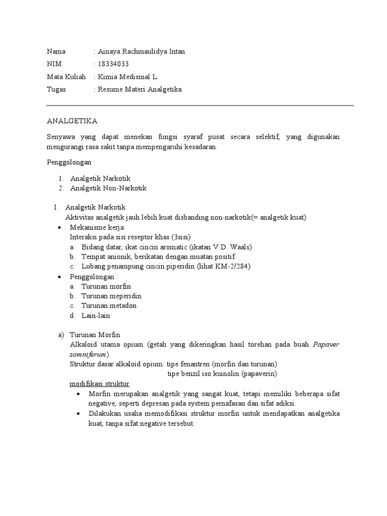 Analgetik | PDF