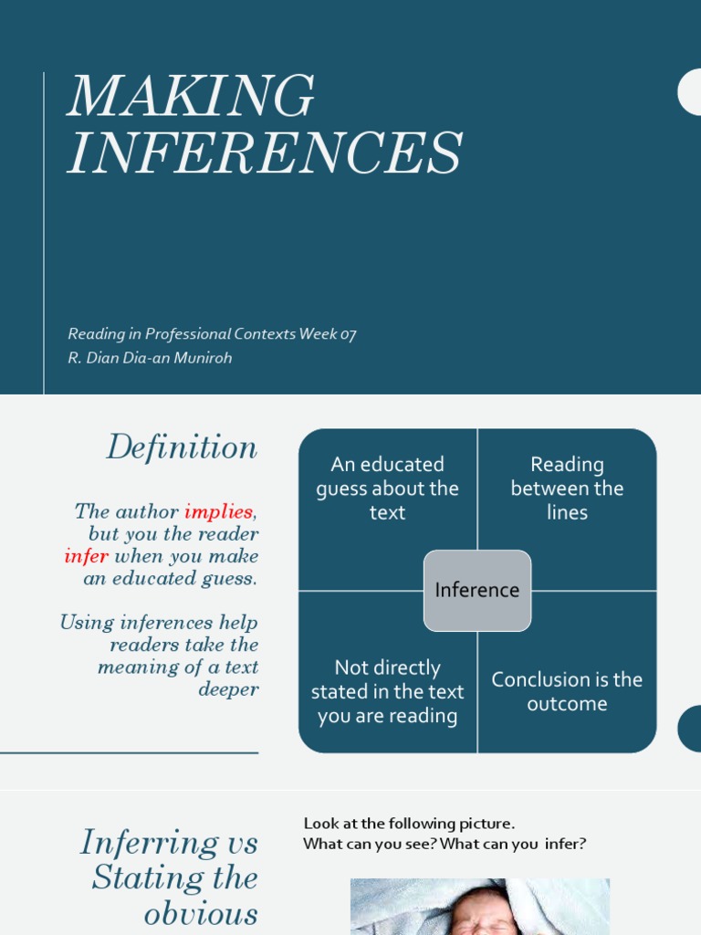 Week 07 - Making Inferences | Download Free PDF | Inference | Cognition