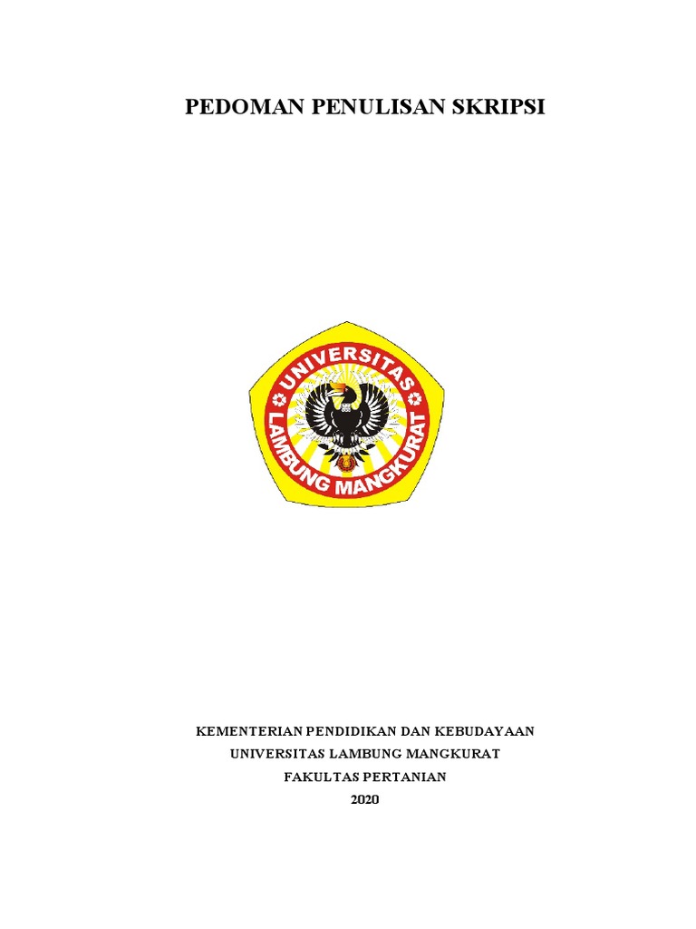Pedoman Penulisan Skripsi 2020 - Final Cetak Juni 2020 | PDF