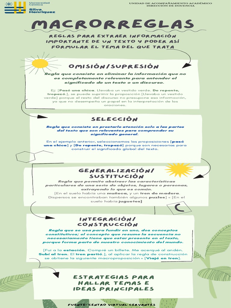 Infografía Macrorreglas | PDF | Cognición | Ciencia cognitiva
