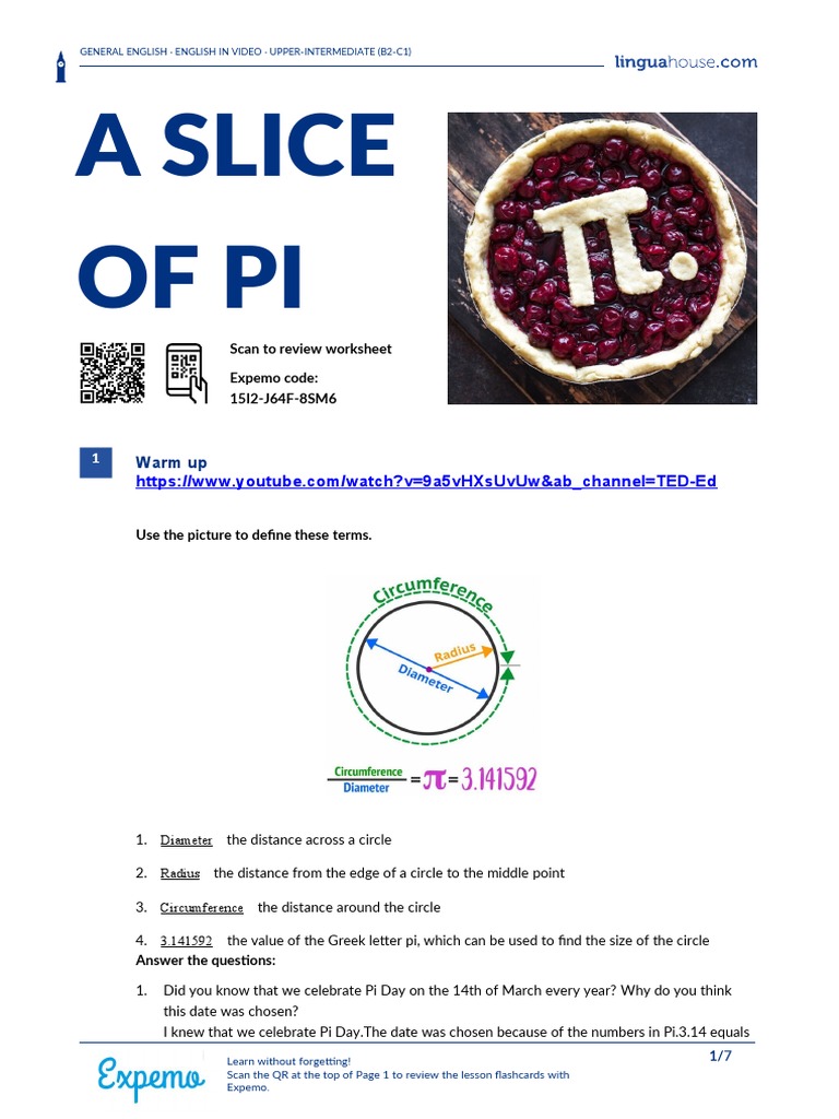 A Slice of Pi British English Teacher | PDF | Pi | Numbers