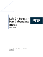 Bending in Beam: Lab Report | PDF | Bending | Beam (Structure)