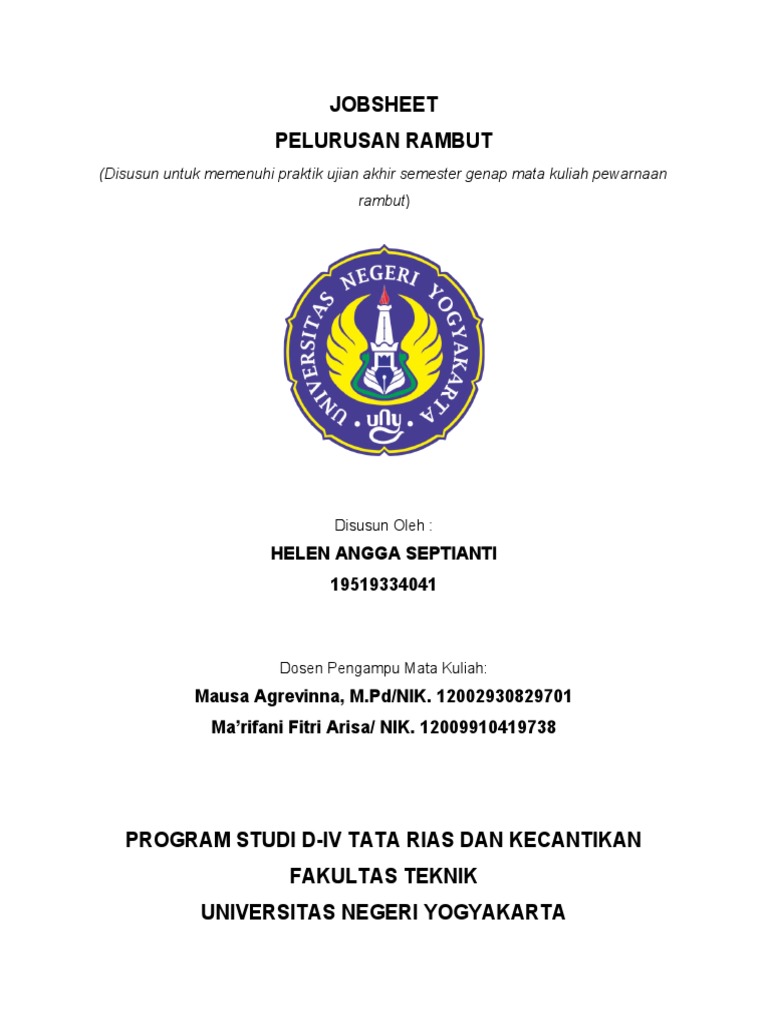 Jobsheet Pelurusan Rambut Smoothing | PDF