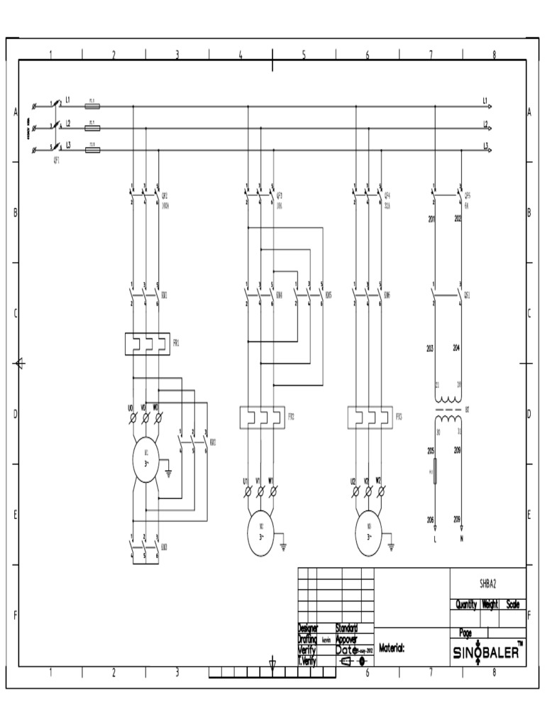 SHBA2-1000 Electrical Drawing | PDF