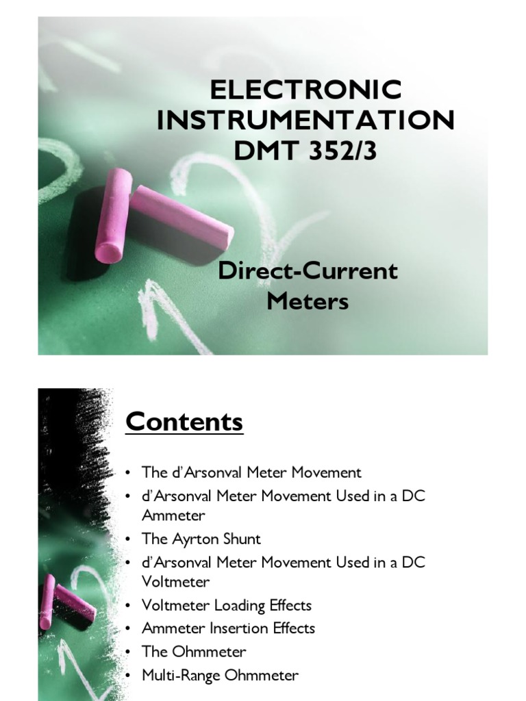Week 3 - Direct Current Meters | PDF | Electricity | Metrology