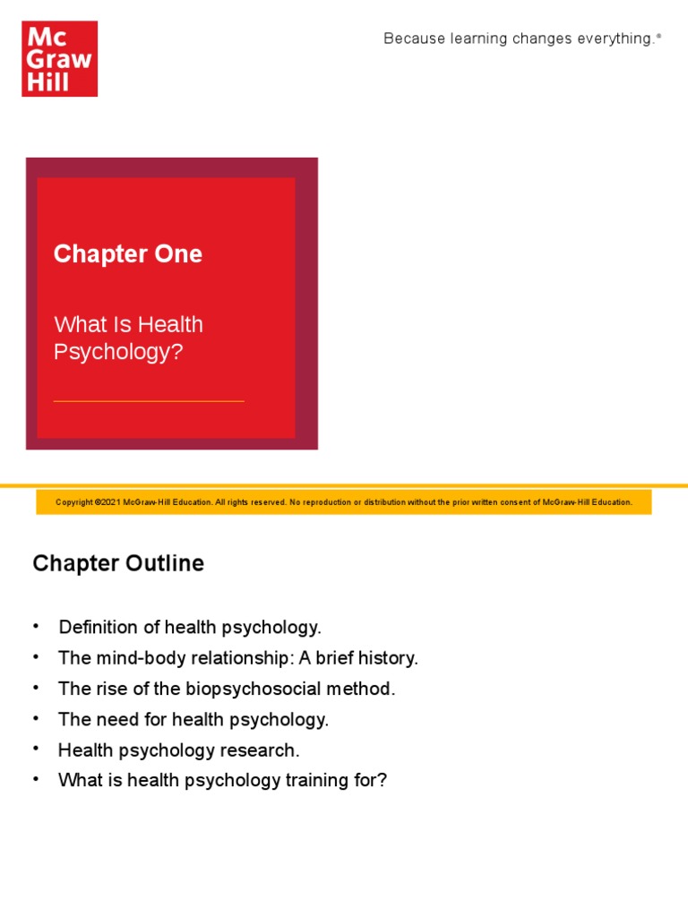 Taylor - Health Psychology - 11e - Ch01 - Updated PPT - ADA | PDF | Psychology | Health Psychology