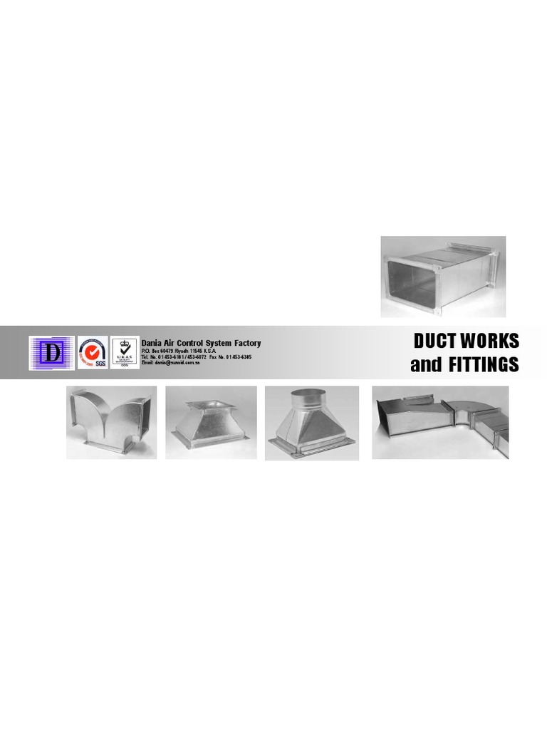 Duct Works and Fittings: Dania Air Control System Factory | PDF | Duct ...