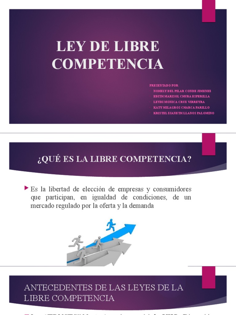 Ley de Libre Competencia | PDF | Mercado libre | Los consumidores