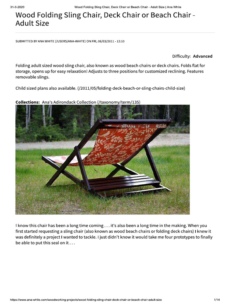 Beach Deck Chair Plan | PDF | Teaching Methods & Materials | Computers