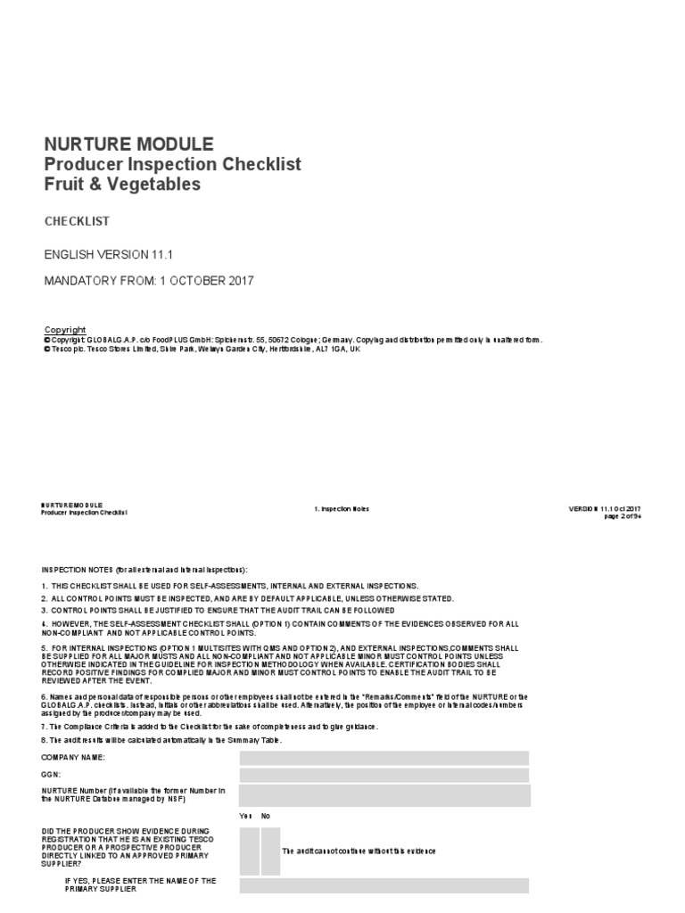 Tesco-nurture-Check - List Strawberry 2010 | PDF | Occupational Safety ...