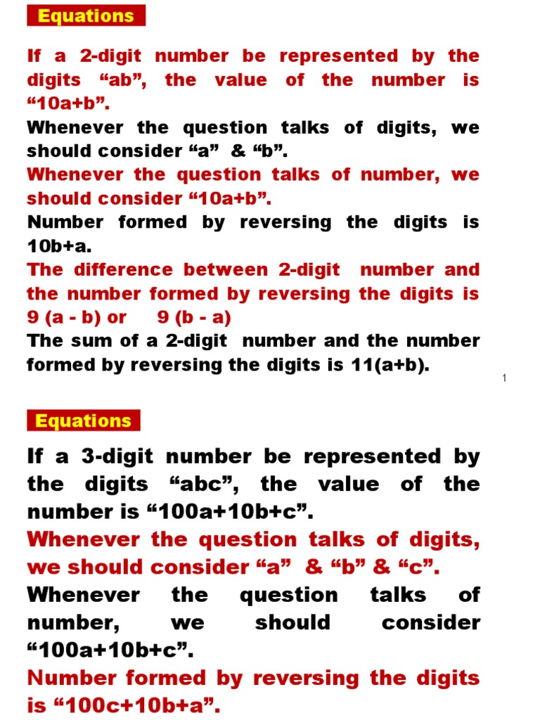 Whenever The Question Talks of Digits, We Should Consider "A" & "B ...