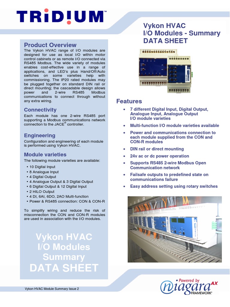 Data Sheet: Vykon HVAC I/O Modules | Download Free PDF | Programmable ...