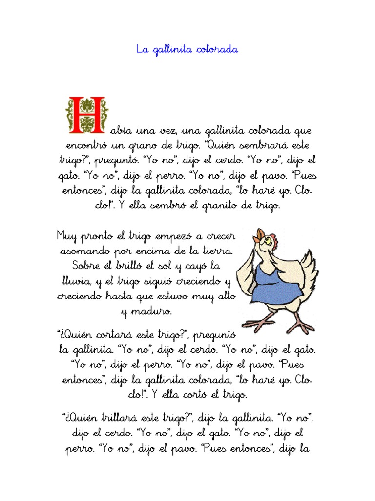 La Gallinita Colorada | PDF